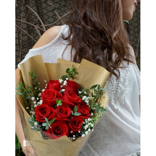 Desirable (Red Rose Bouquet in Kraft Paper)